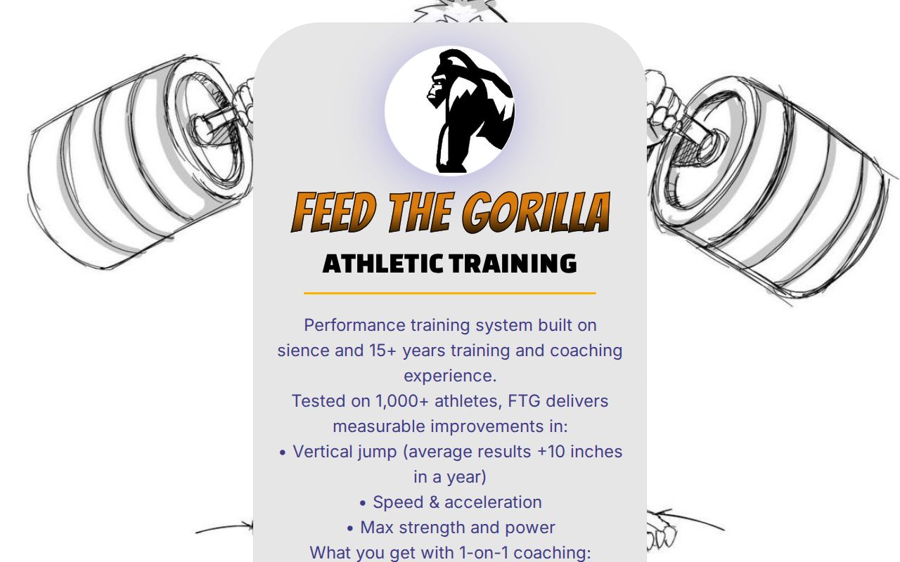 Feed The Gorilla | Athletic perfomance training system
